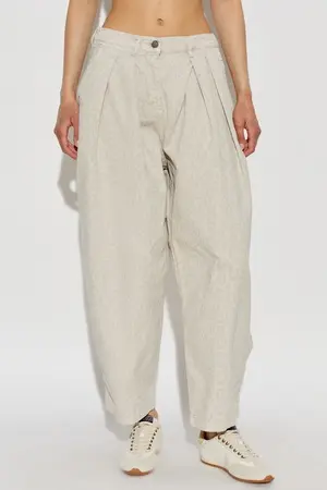 ALLSAINTS Becca High-waisted Wide-leg Trousers With Animal Print