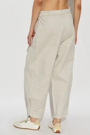 ALLSAINTS Becca High-waisted Wide-leg Trousers With Animal Print
