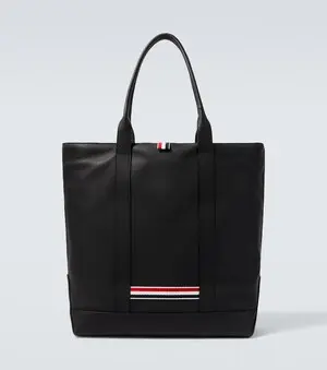 Thom Browne Leather Tote Bag - Black