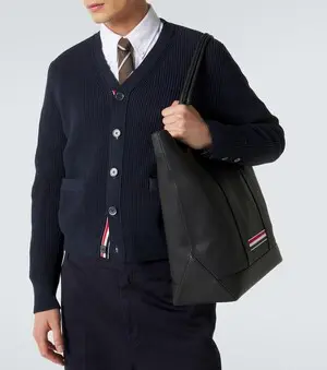 Thom Browne Leather Tote Bag