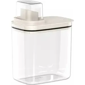 OU Laundry Detergent Dispenser With Measuring Cap And Drip-return Lid - Clear/white