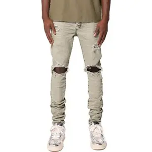 PURPLE BRAND Ripped Skinny Jeans
