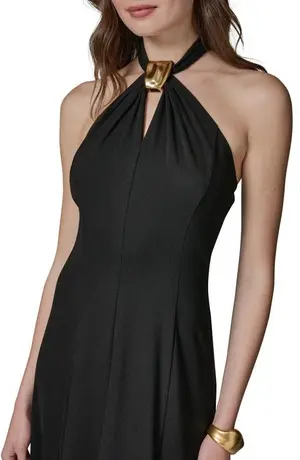 Donna Karan New York Halterneck Keyhole Dress
