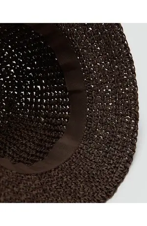 Mango Crochet Raffia Bucket Hat