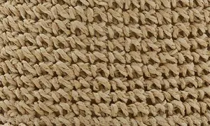 Mango Crochet Raffia Bucket Hat - Ecru
