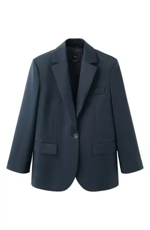 Mango Notched Lapel Blazer