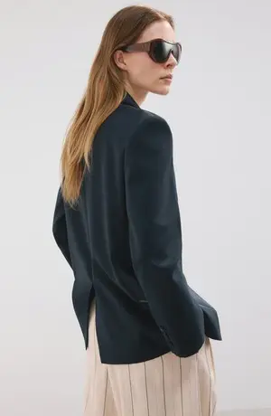 Mango Notched Lapel Blazer