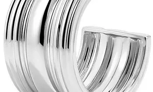 LUV AJ The Canyon Hoop Earrings - Silver