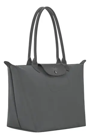 Longchamp Le Pliage Nylon Shoulder Tote - Anthracite
