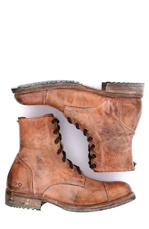 Bed Stu Protégé" Cap Toe Lace Up Boots - Tan Rustic
