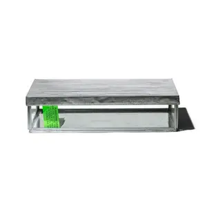 PUEBCO Glass Jewelry Box With Recycled Steel Lid - Double
