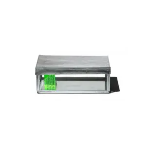 PUEBCO Glass Jewelry Box With Recycled Steel Lid - Single