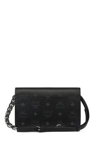 Mcm Mini Diamond Shoulder Bag In Visetos Leather Mix