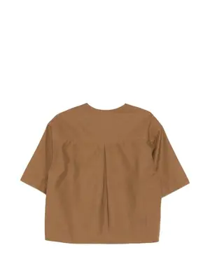 YVES SALOMON Diamond Cut-out Short Sleeve Top
