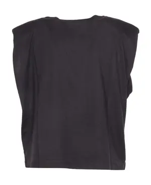 Versace Sleeveless Logo And Floral Printed Tank Top