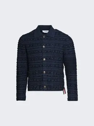 Thom Browne Knit Tweed 4-bar Utility Jacket