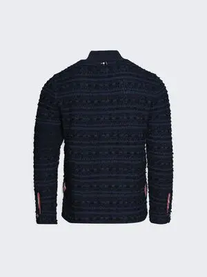 Thom Browne Knit Tweed 4-bar Utility Jacket