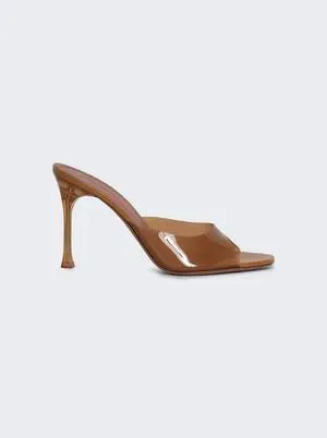 Amina Muaddi Amina Muaddi Alexa Glass Slipper 95 Brown
