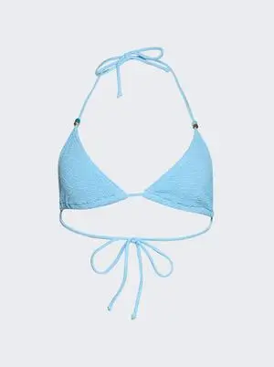 Bond Eye Bond-Eye Beaded Ingrid Triangle Bikini Top Blue