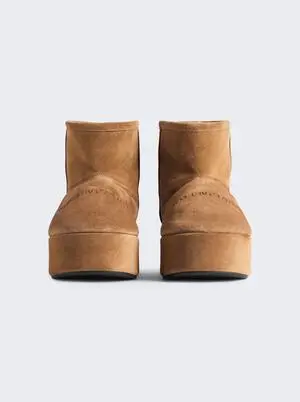 Balenciaga Alaska Platform Bootie - Brown