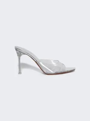 Amina Muaddi Clear Stiletto Heels