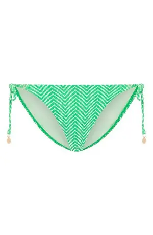 MILLY Chevron Tie Side Bikini Bottoms