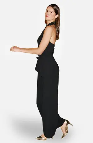 YUMI Halter Neck Wide Leg Jumpsuit