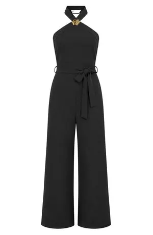 YUMI Halter Neck Wide Leg Jumpsuit