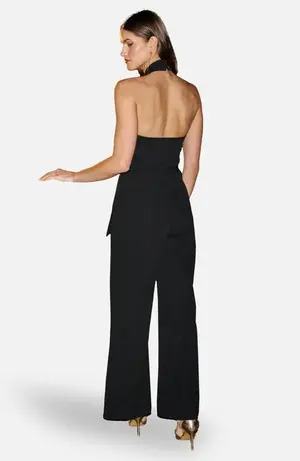 YUMI Halter Neck Wide Leg Jumpsuit