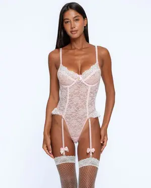 One Empire Paisley Bodysuit With Lace Detailing