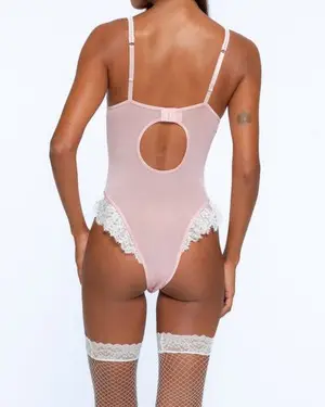 One Empire Paisley Bodysuit With Lace Detailing