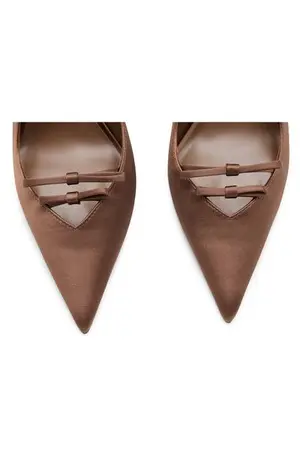 Mango Laurel Slingback Pump With Bow Detailing