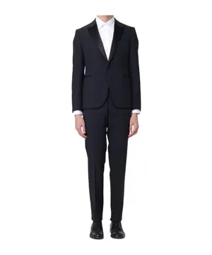 Emporio Armani Single-breasted Tailored Suit - Black