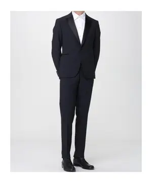 Emporio Armani Single-breasted Tailored Suit - Black