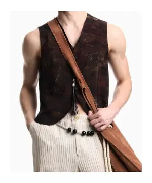 Emporio Armani Cupro Twill All-over Print Waistcoat