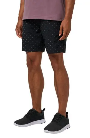 Travis Mathew Beck Geometric Print Performance Shorts - Black Geo