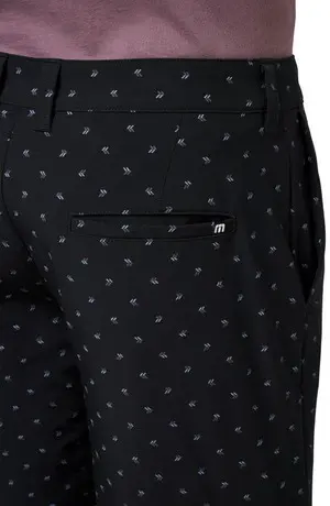 Travis Mathew Beck Geometric Print Performance Shorts - Black Geo