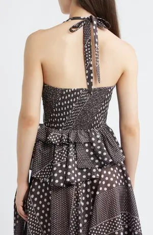 DAMSON MADDER Leandra Tie Waist Halter Camisole