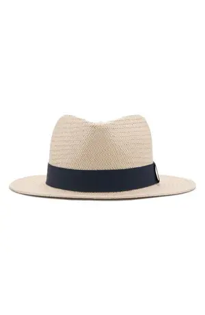 Mango Straw Fedora - Ecru