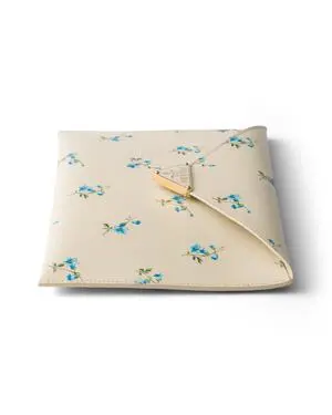 Prada Printed Saffiano Leather Envelope Clutch