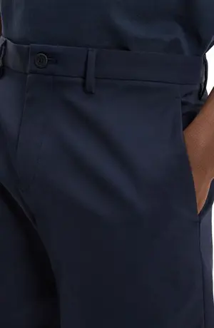 Theory Slim-straight Stretch Shorts - Navy