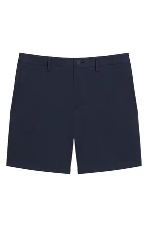 Theory Slim-straight Stretch Shorts - Navy