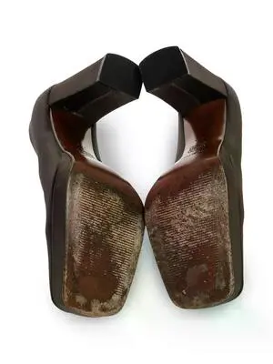 SERGIO ROSSI Block Heel Platform Pumps