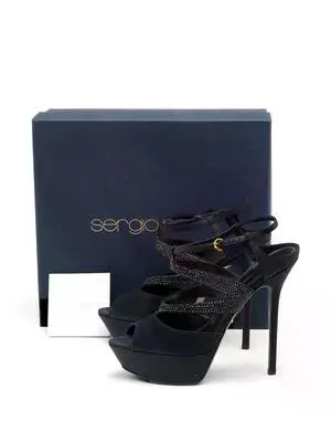 SERGIO ROSSI Embellished Ankle-strap Sandals