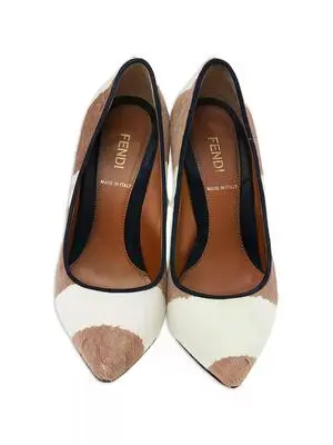 Fendi Zebra-print Calf Hair Pumps - Neutrals