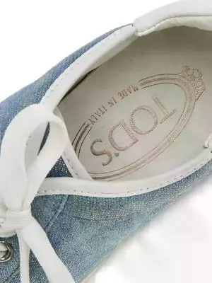 TOD'S Glitter Suede Lace-up Sneakers