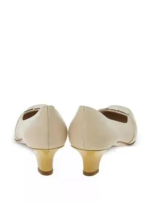 FERRAGAMO Logo-plaque Block Heel Pumps