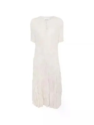 GONGDID DESIGN Crinkled Midi Dress - Neutrals