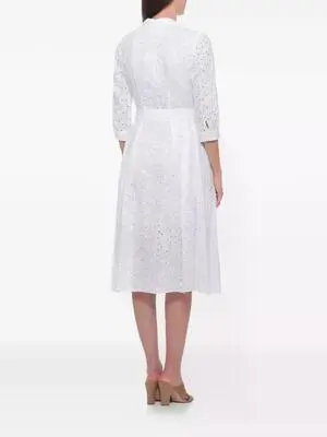 120% Lino Broderie Anglaise Belted Dress