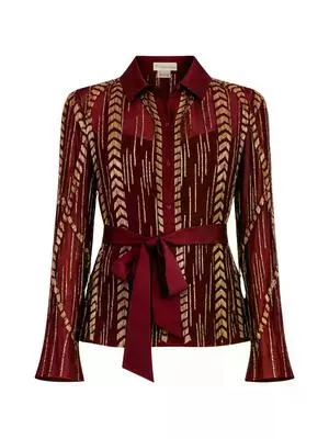 TEMPERLEY LONDON Viola Sequin-embellished Shirt - Red
